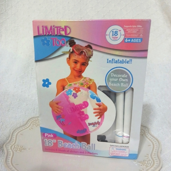 Limited Too | Toys | Limited Too 8 Pink Inflatable Beach Ball Age 6 ...